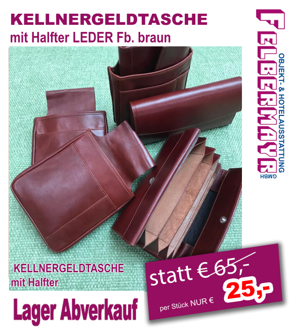 Objekt & Hotelausstattung Felbermayr - Kellnergeldtasche, Geldtasche ...